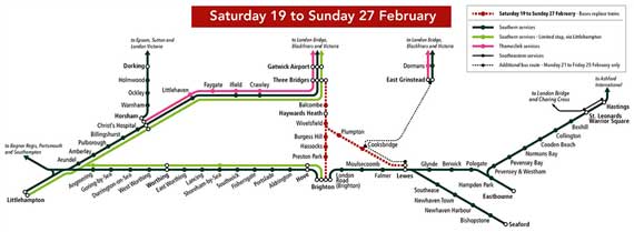Three Bridges to Brighton and Lewes Line Closure: 19 - 27 February 2022 ...